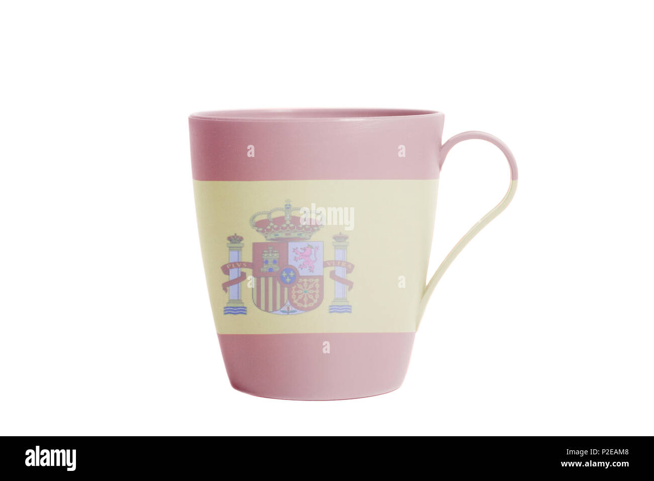 Cup with Spain Flag isolated on white background Stock Photo - Alamy