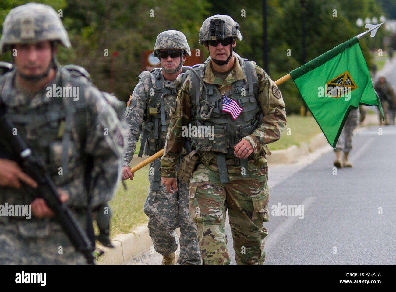 U.S. Army Reserve Soldiers from the 200th Military Police Command march ...