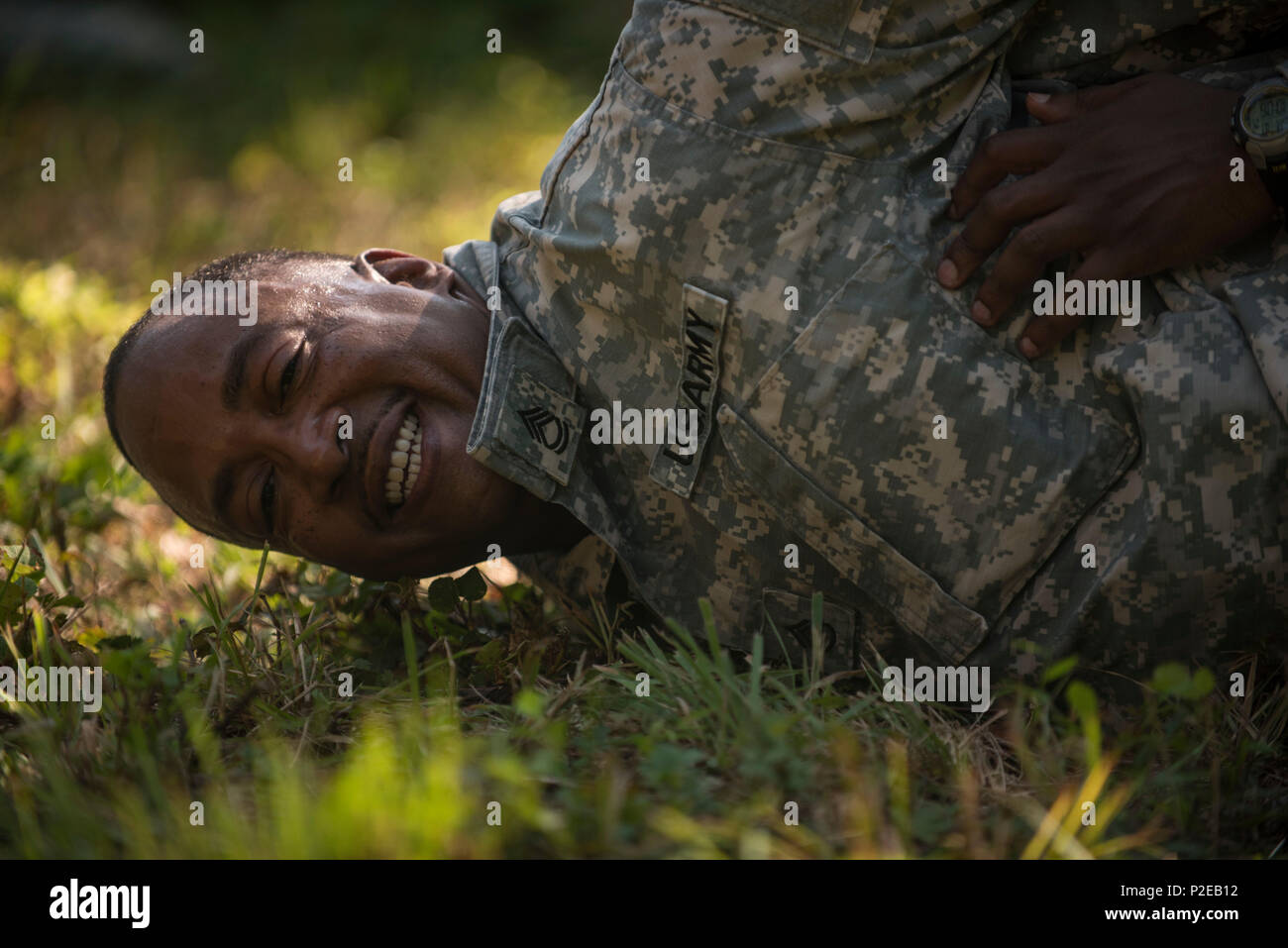 U.S. Army Reserve Staff Sgt. Wilbert Adams, a military police, assigned ...