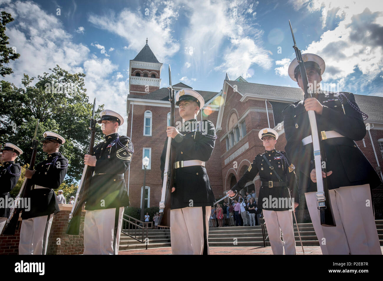 The Clemson University Reserve Officers' Training Corps honor guard ...