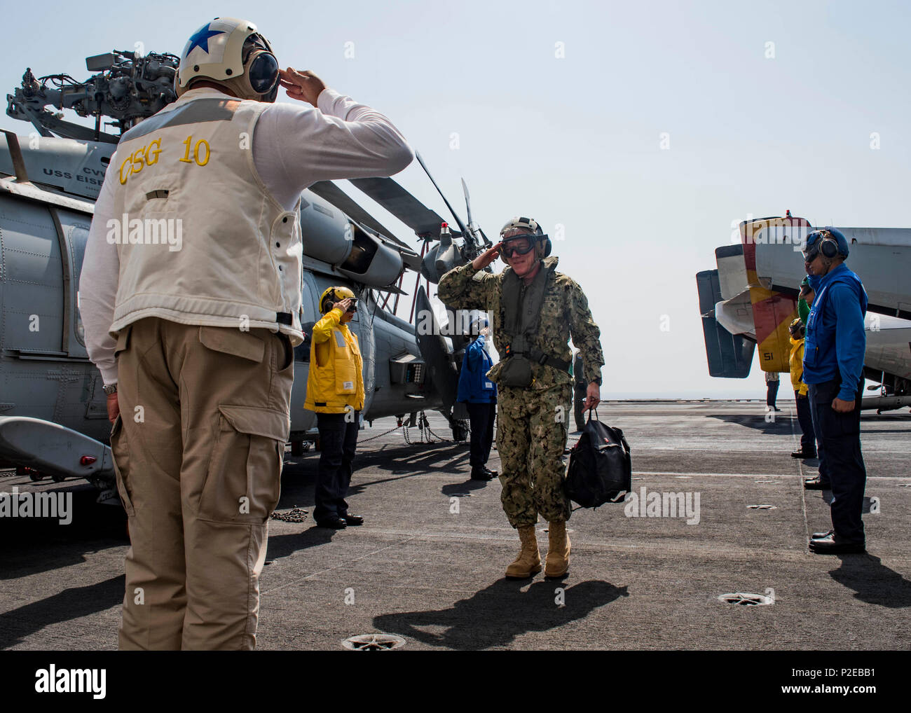 160911-N-QI061-106 ARABIAN GULF (Sept. 11, 2016) Rear Adm. Jesse Wilson ...