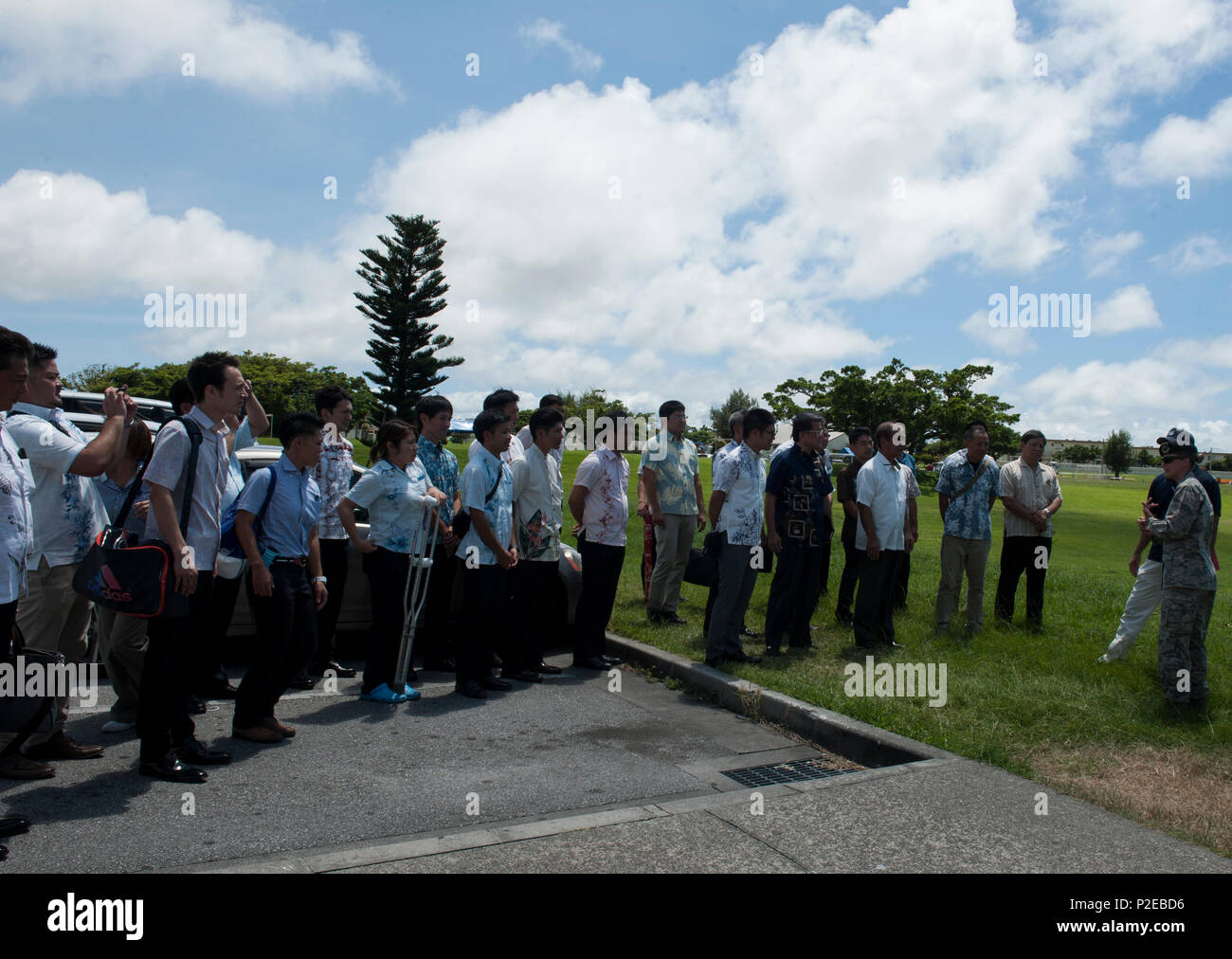 Lt. Col. Sarah Babbitt, 18th Security Forces Squadron commander, speaks ...