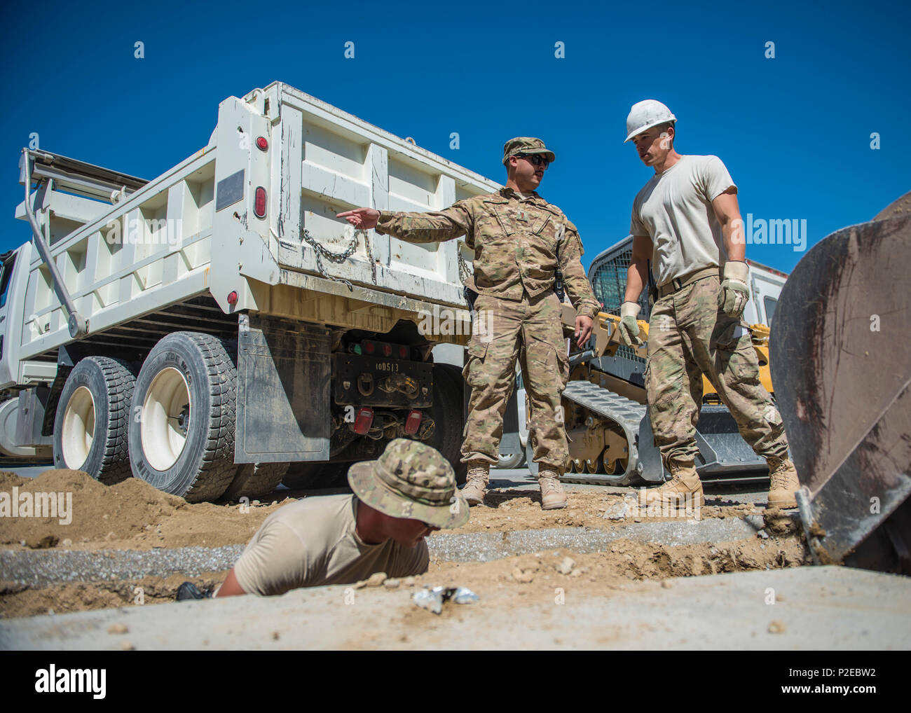 Pavement and equipment technicians from the 455th Expeditionary Civil ...