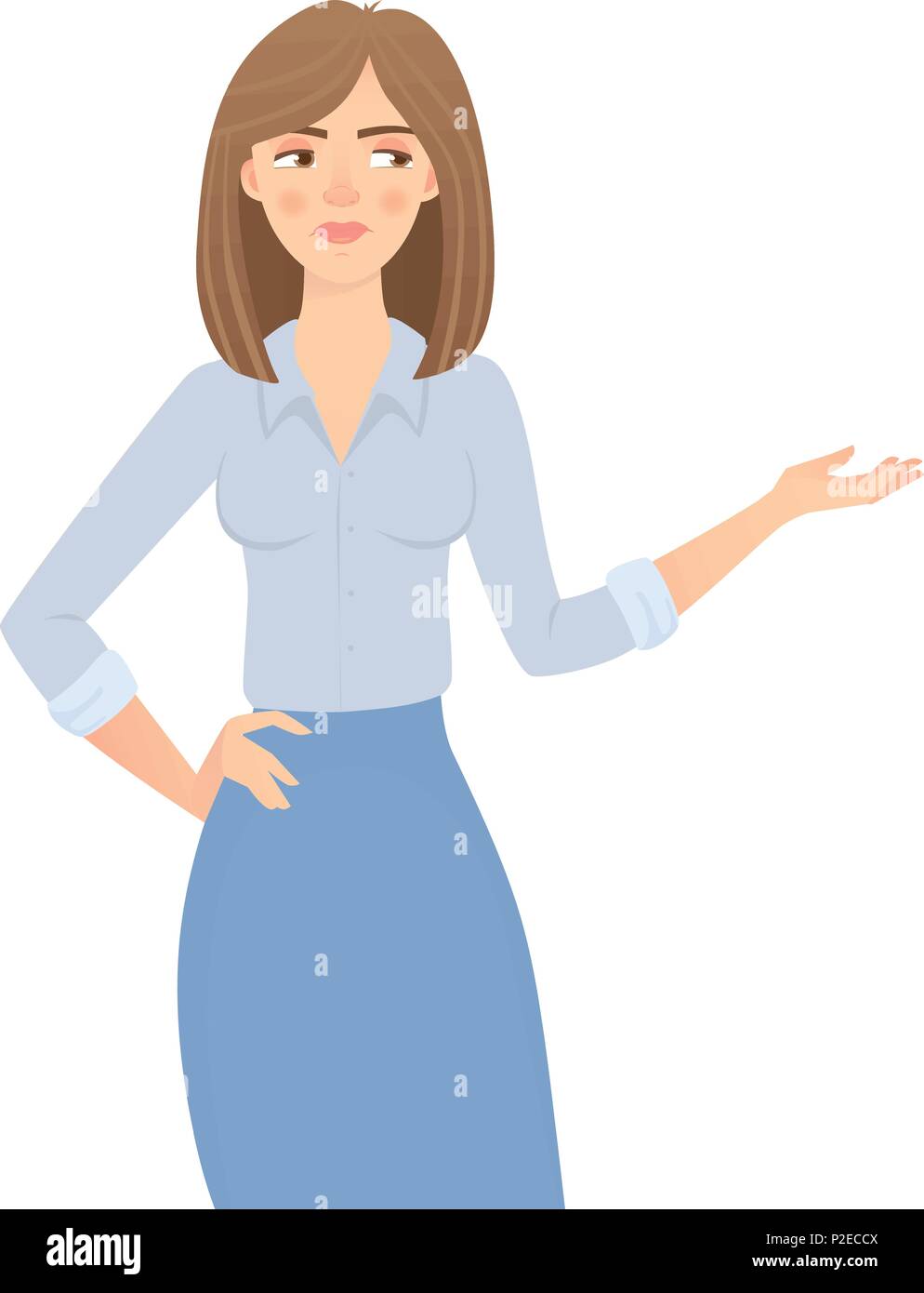 Business woman isolated. Business pose and gesture. Young businesswoman ...