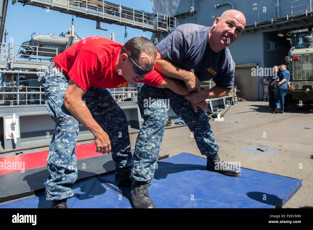 160908-N-TU910-310 PACIFIC OCEAN (Sep. 8, 2016) – Chief Fire Controlman ...