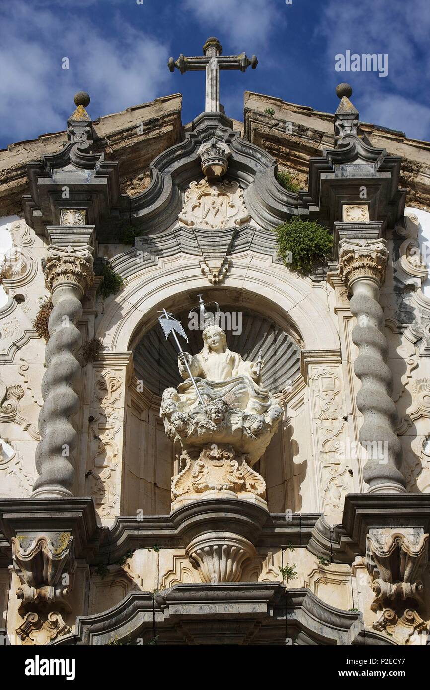Spain, Andalusia, Priego de Cordoba, Baroque façade of a church Stock ...