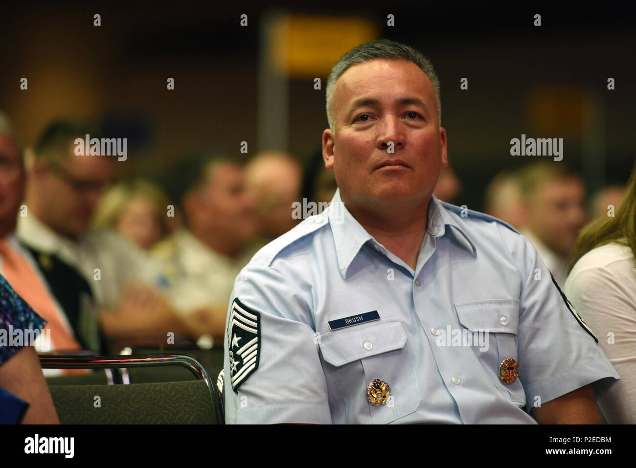 Air Force Chief Master Sgt. Mitchell Brush, senior enlisted advisor to ...