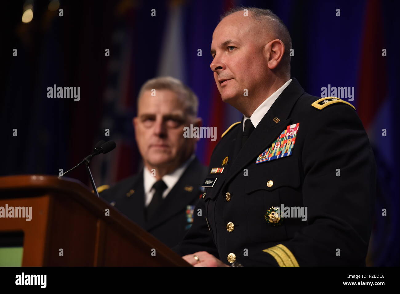 Army Lt. Gen. Timothy Kadavy, director, Army National Guard, at the ...