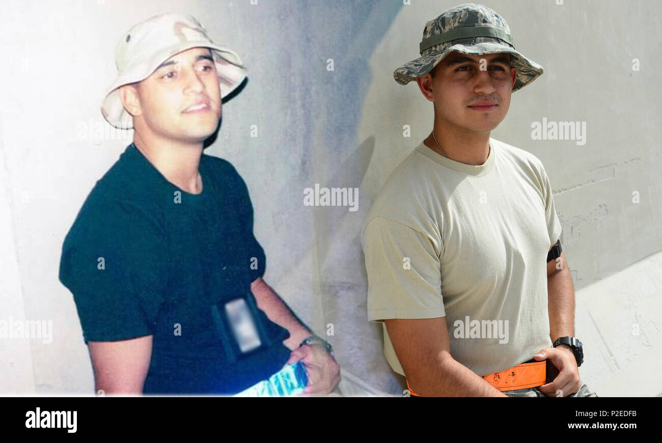 Tech. Sgt. Gilbert Martinez, left, and Senior Airman Christopher ...