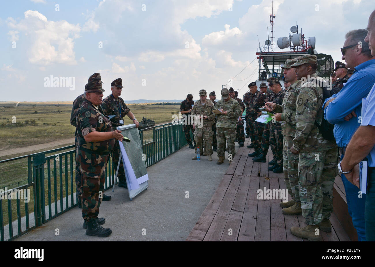 Brig. General Gabor Horvath (L), commander, 25th Infantry Brigade of ...