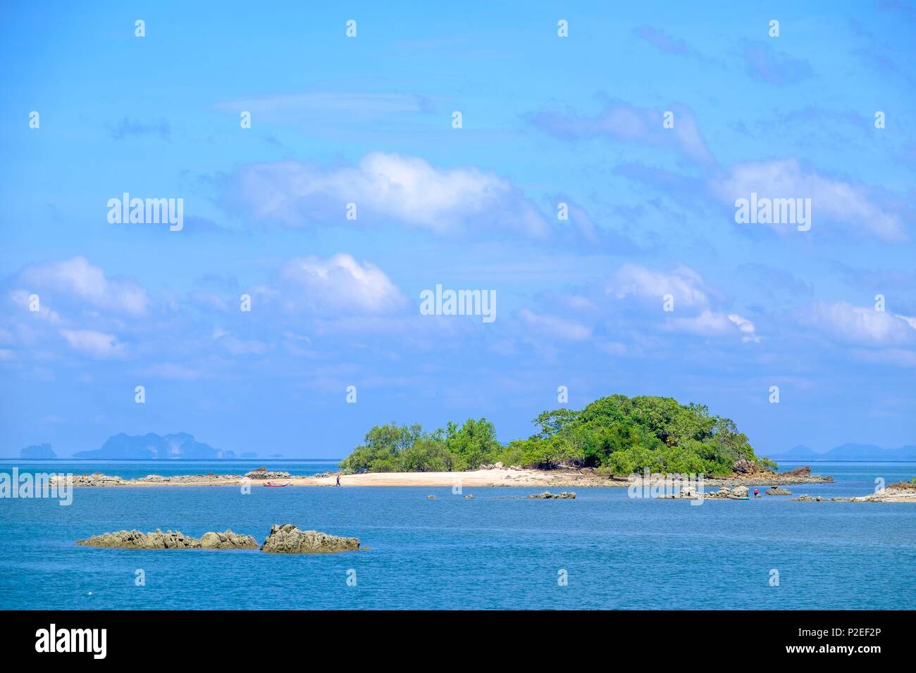 Thailand, Trang province, Ko Sukorn island, view from Ban Siammai main ...