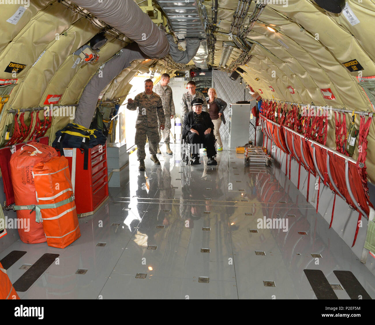 Col. Clarence J. Christensen (Ret.) tours a KC-135R Stratotanker at the ...