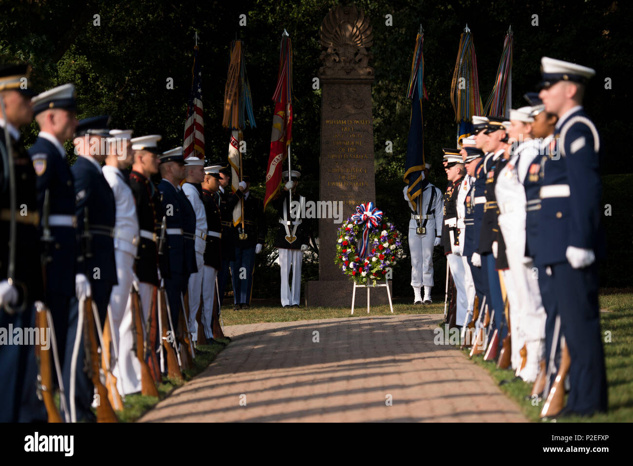 A wreath sits at the gravesite of 27th President of the United States ...