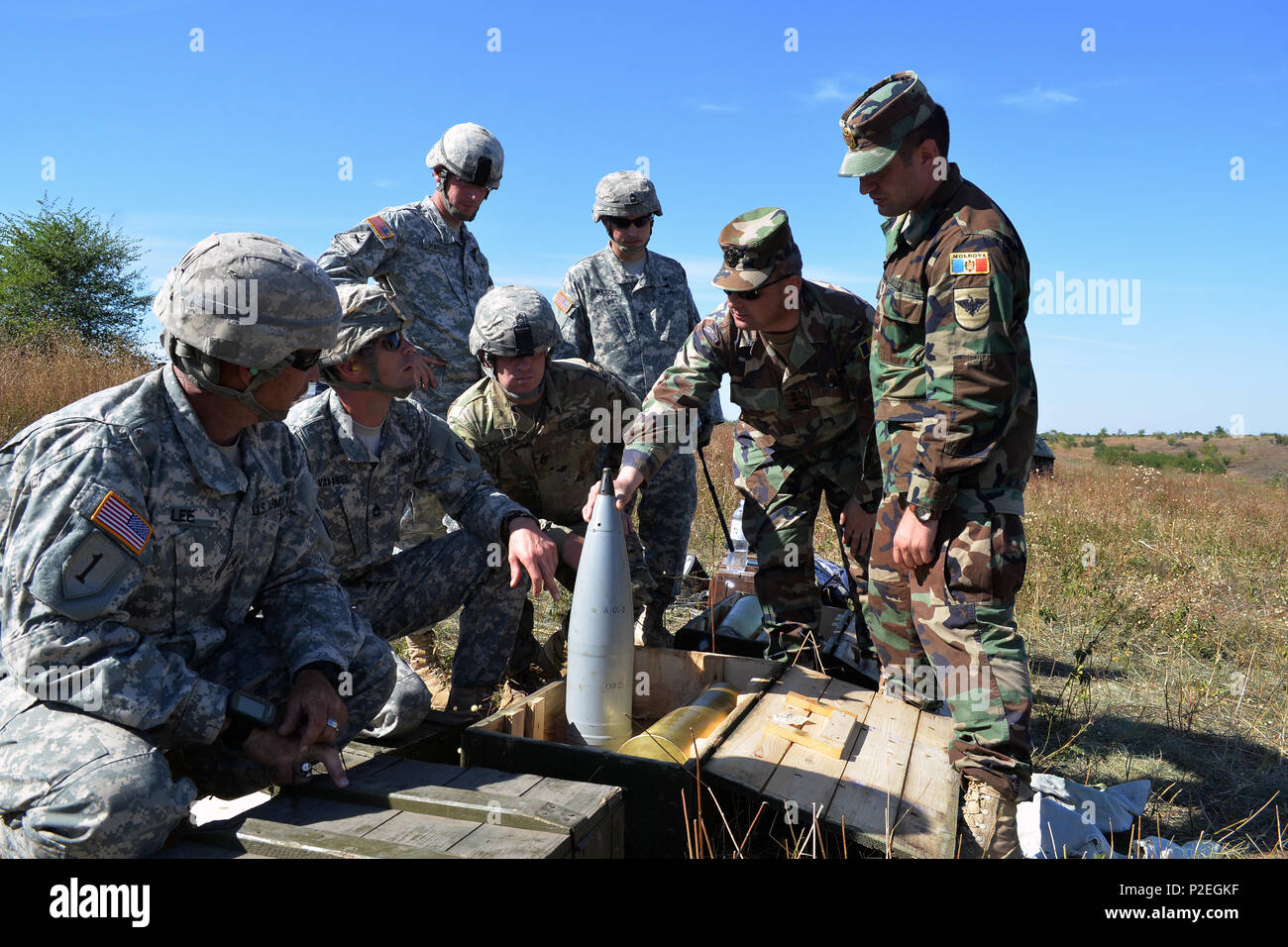 Moldovan leaders, right, speak with U.S. Soldiers with the North ...