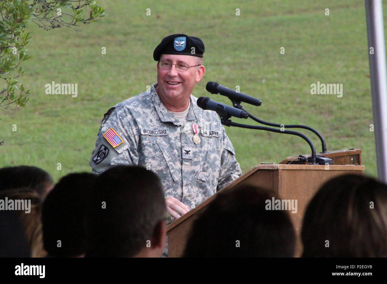 Col. Timothy Bobroski, outgoing commander of the 207th Regional Support ...