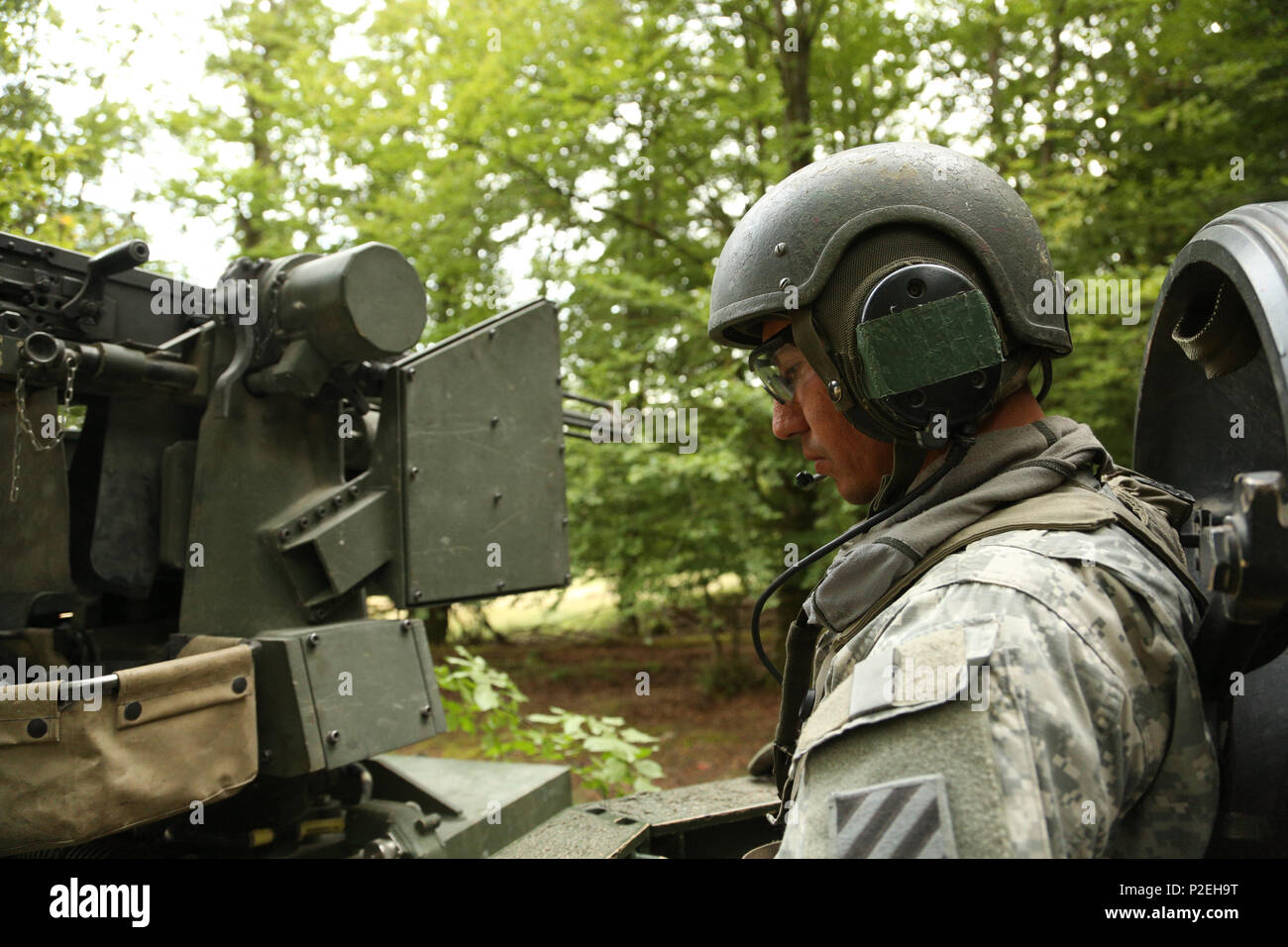 A U.S. Soldier of Romeo Company, 2nd Battalion, 7th Infantry Regiment ...