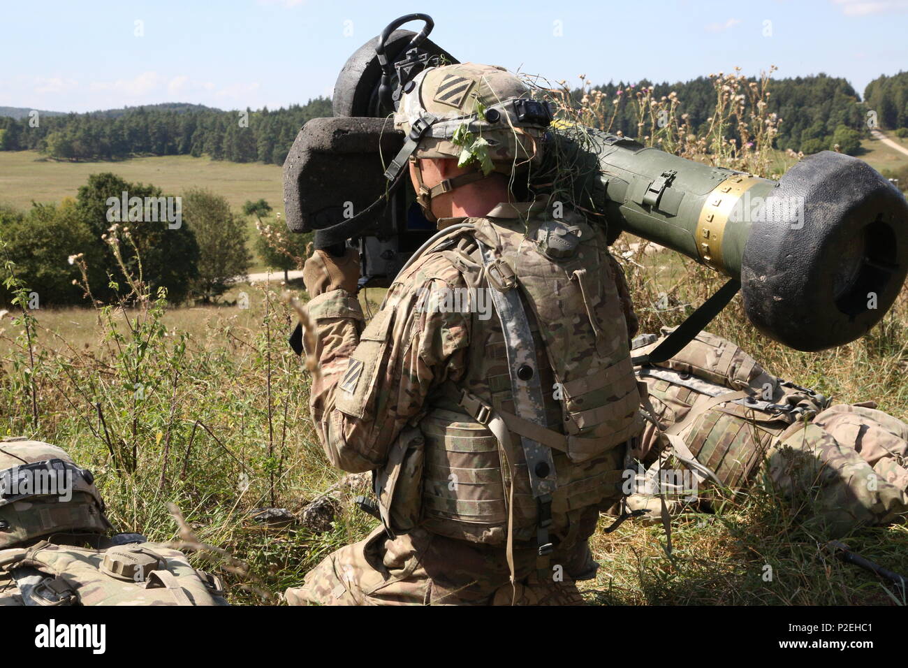 A U.S. Soldier of Charlie Company, 1st Battalion, 30th Infantry ...