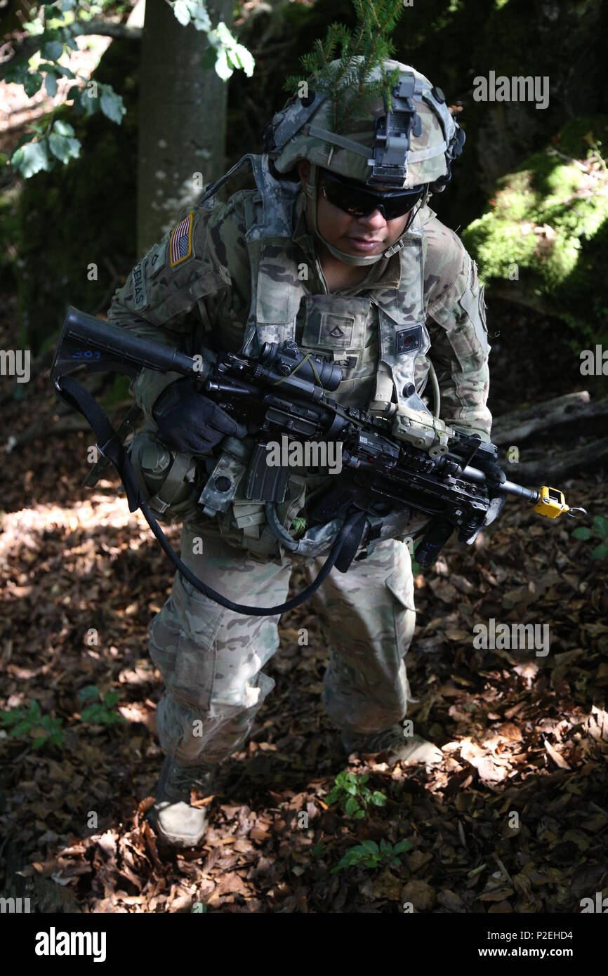 A U.S. Army Soldier of Charlie Company, 1st Battalion, 30th Infantry ...