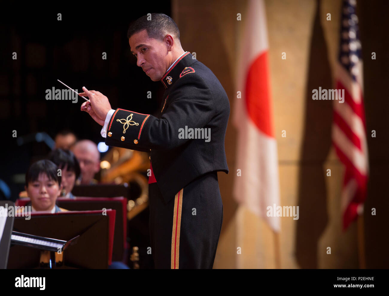 U.S. Marine Chief Warrant Officer 2 Andres Navarro conducts a combined ...