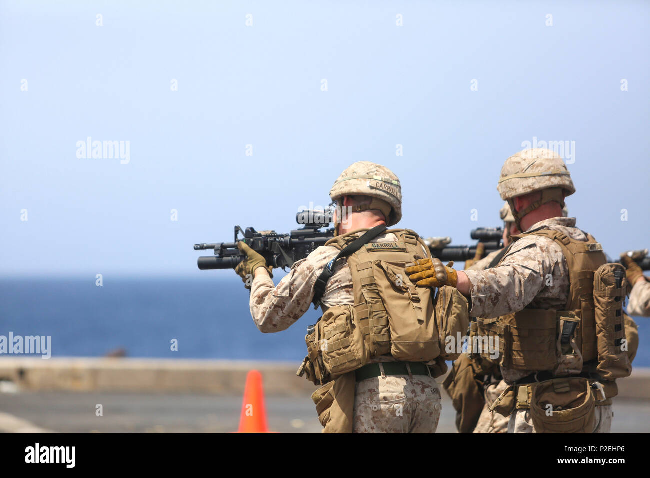 160904-M-KK554-107 GULF OF ADEN (Sept. 4, 2016) U.S. Marines from ...