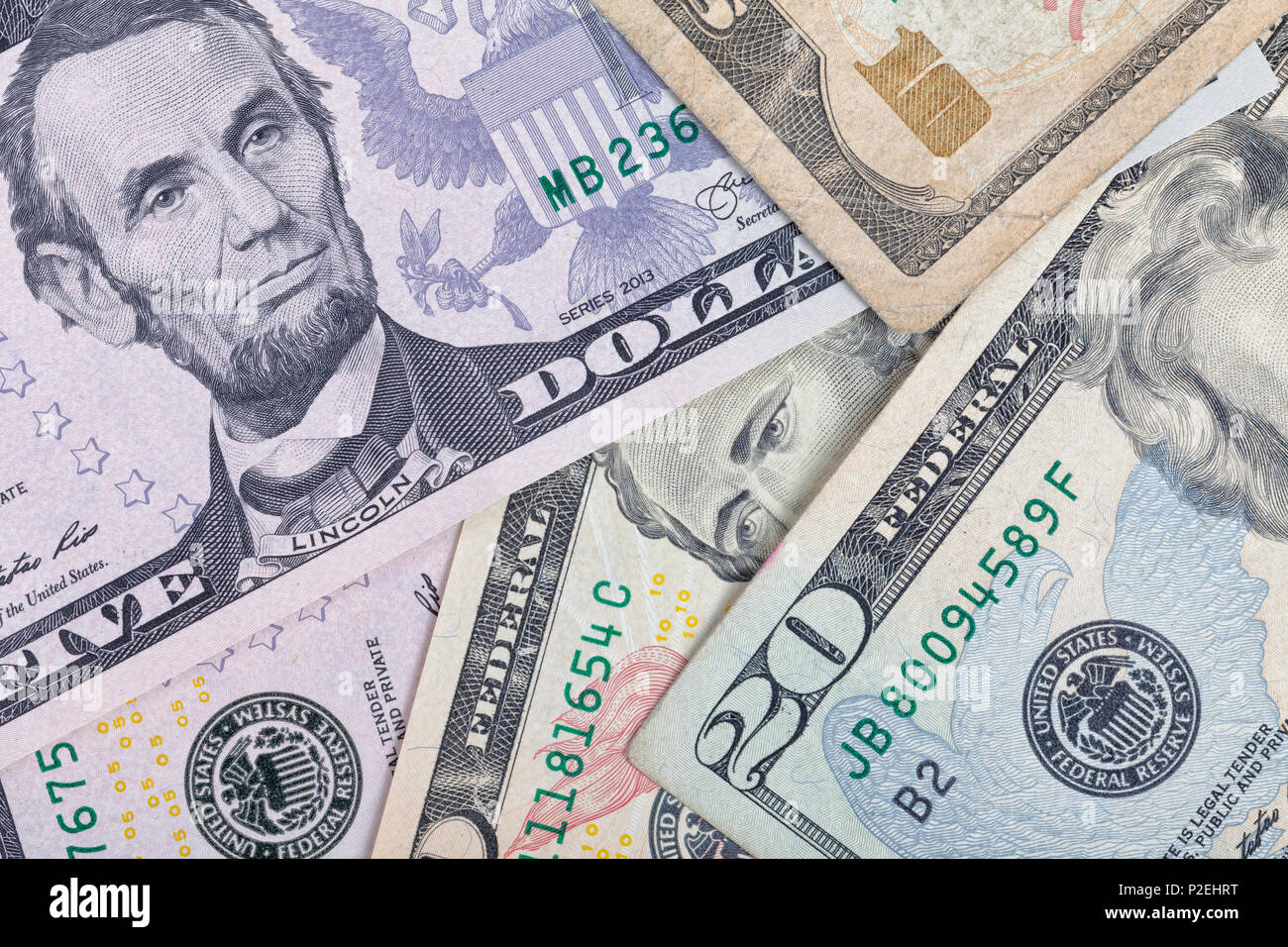 Used dollar bills background Stock Photo - Alamy