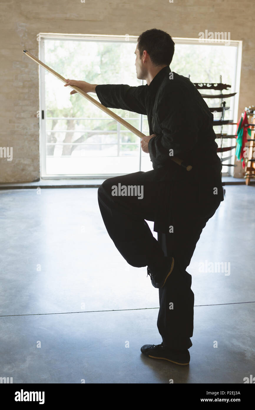 Kung fu stick fighter hi-res stock photography and images - Alamy