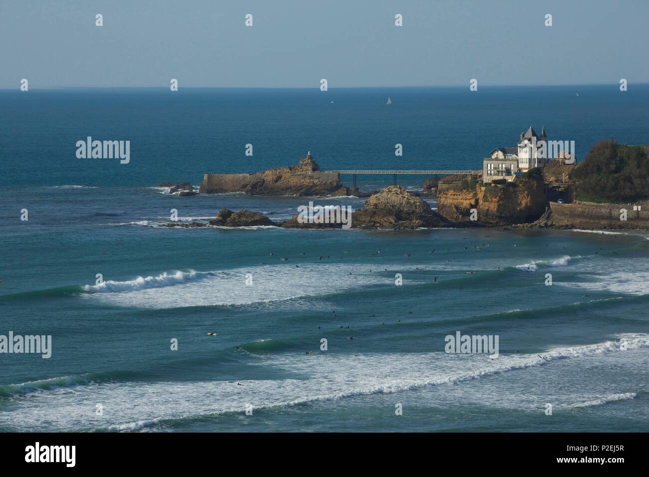 France, Pyrenees Atlantiques, Pays Basque, Biarritz, view on the ...