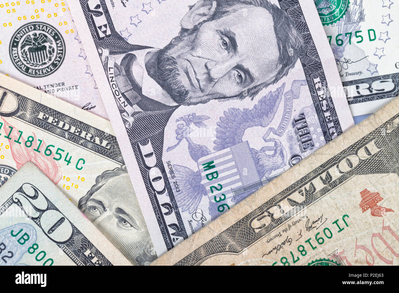 Used dollar bills background Stock Photo - Alamy