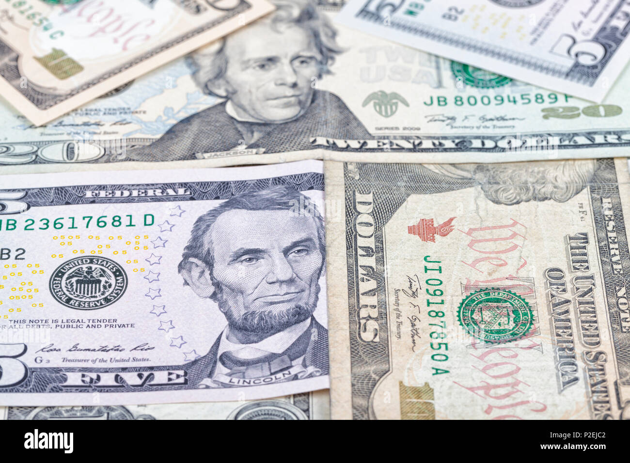 Used dollar bills background Stock Photo - Alamy