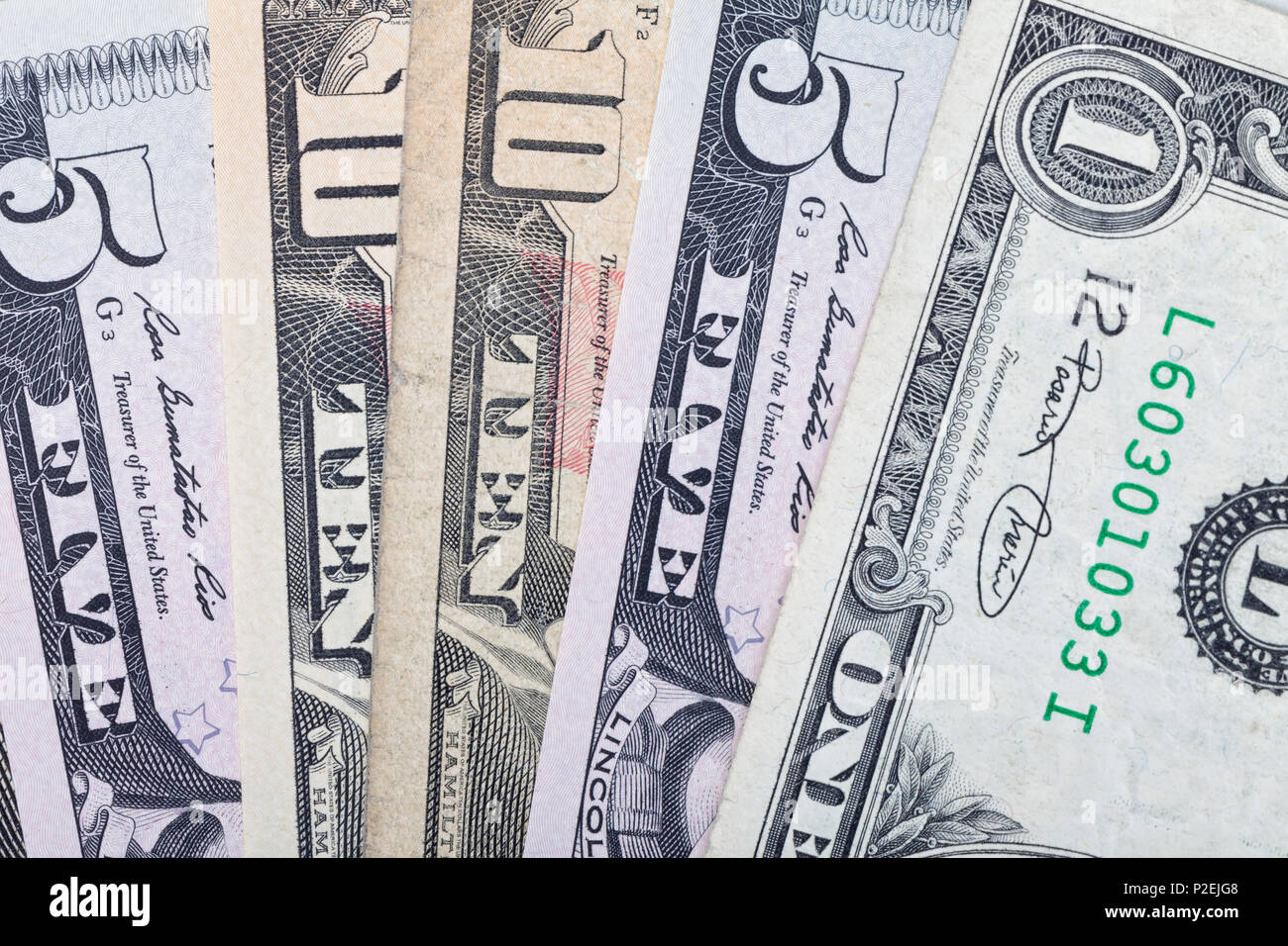 Used dollar bills background Stock Photo - Alamy