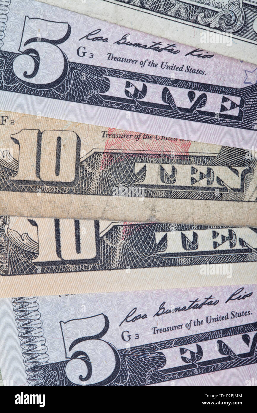 Used dollar bills background Stock Photo - Alamy