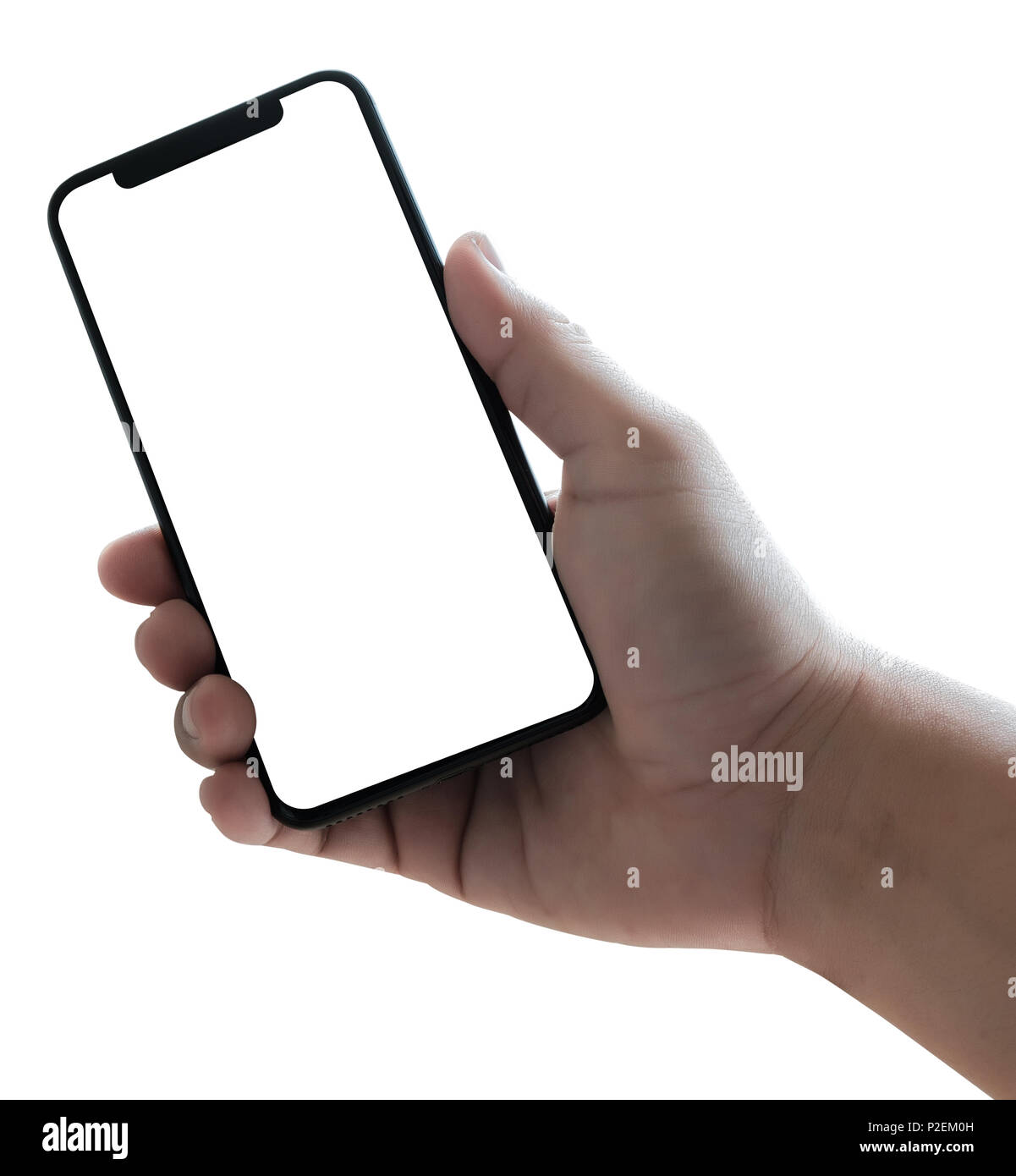 new phone Technology smartphone with blank screen and modern frame less ...