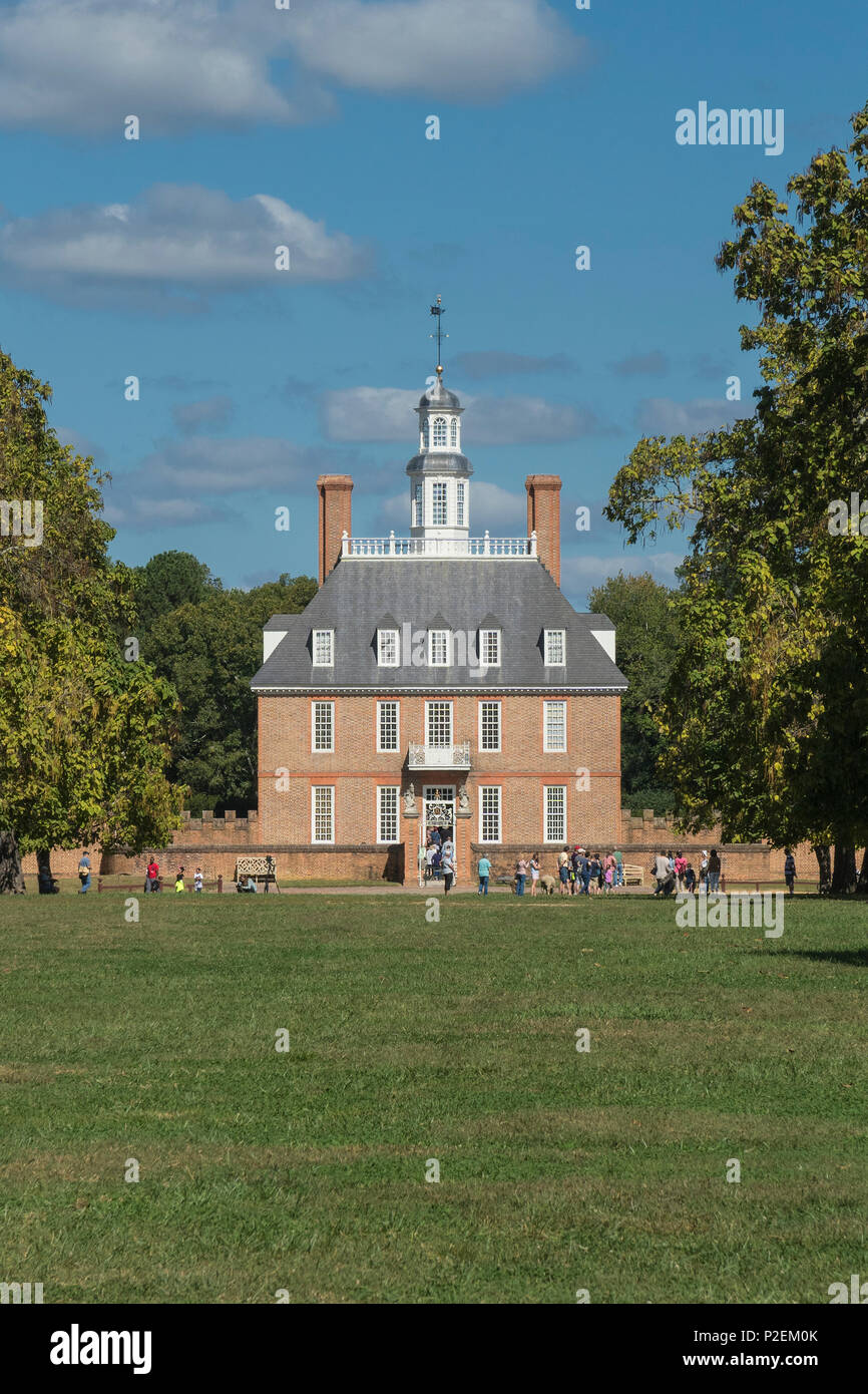 Colonial Williamsburg Governor's Palace Stock Photo - Alamy