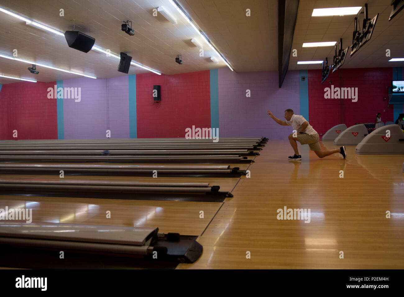 Col. Brian M. Howlett takes his turn during the 22nd Annual Bowling ...