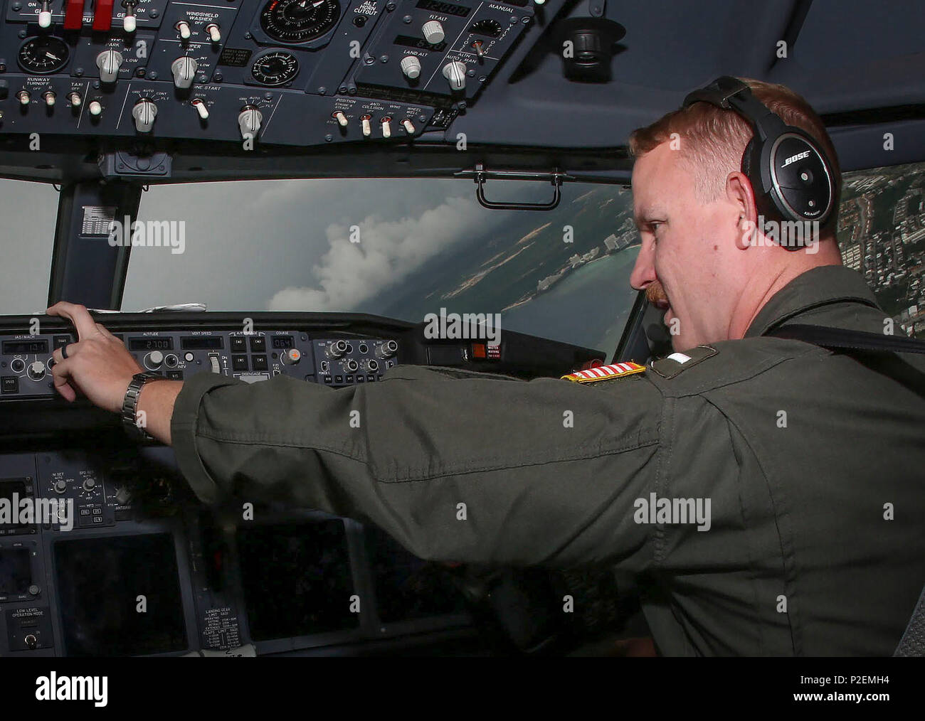 A U.S. Navy pilot assigned to Patrol Squadron Eight (VP-8) provides ...
