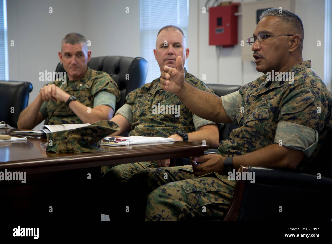 U.S. Marine Sgt. Maj. Miguel Rodriguez, Marine Corps Combat Service ...