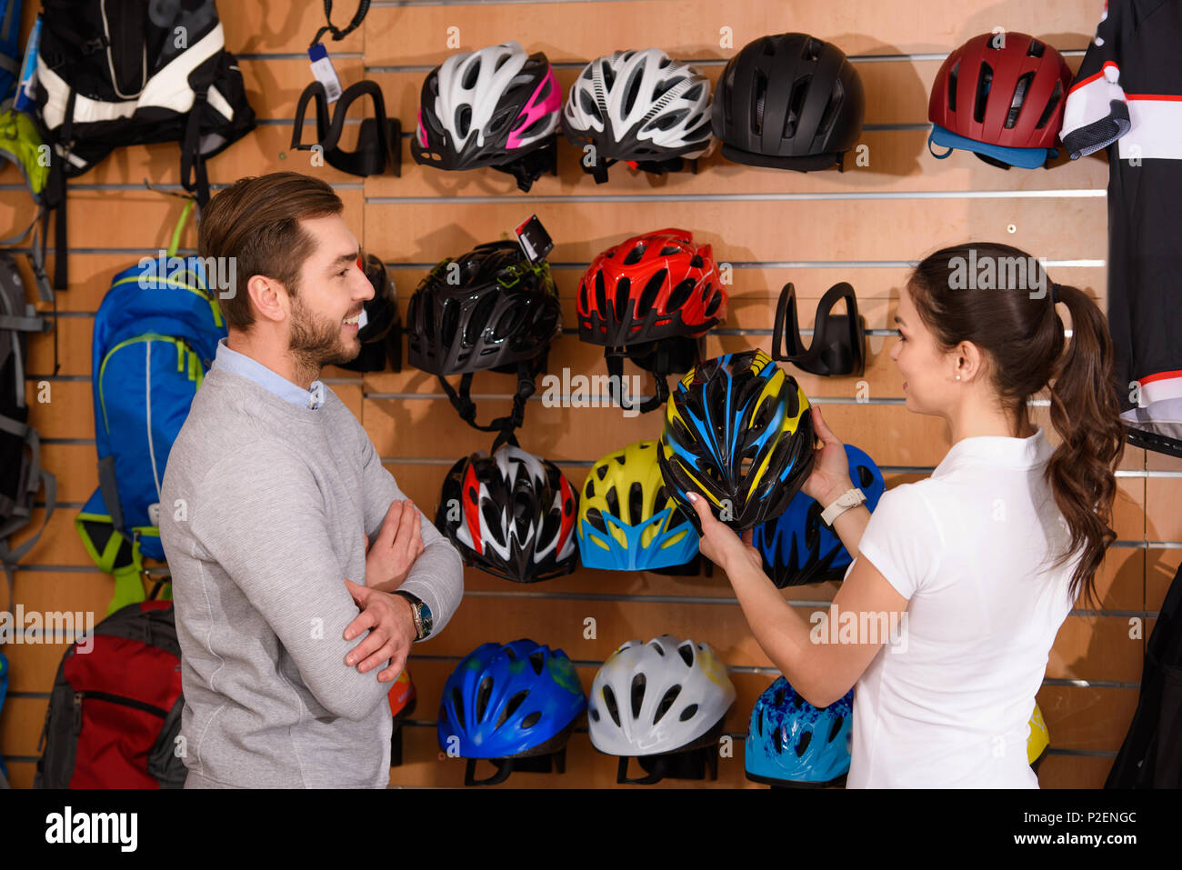 Store manager bicycle shop customer hi-res stock photography and images ...