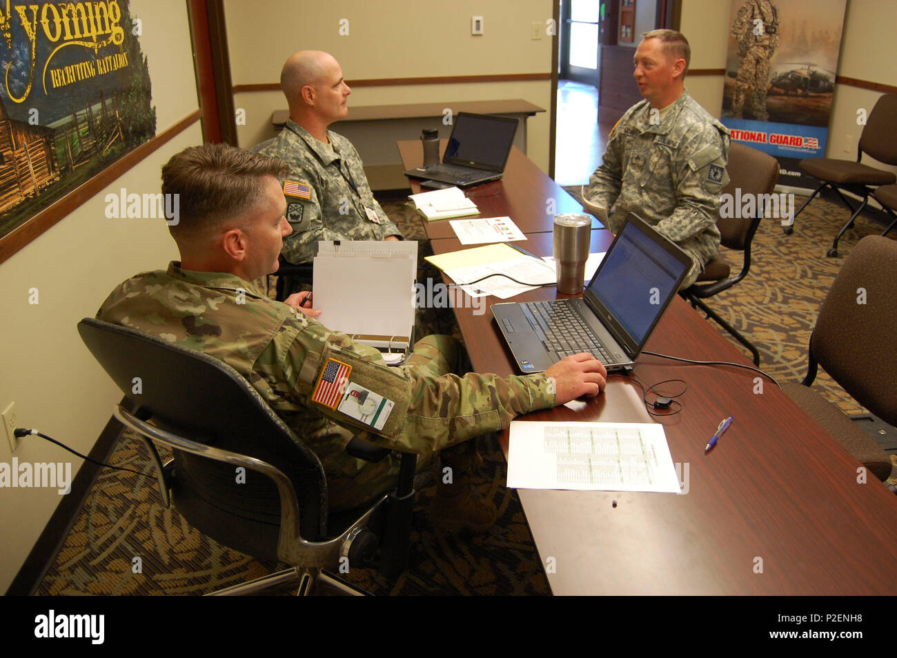 Sgt. Zachery Moore meets with full time staff to discuss a possible ...