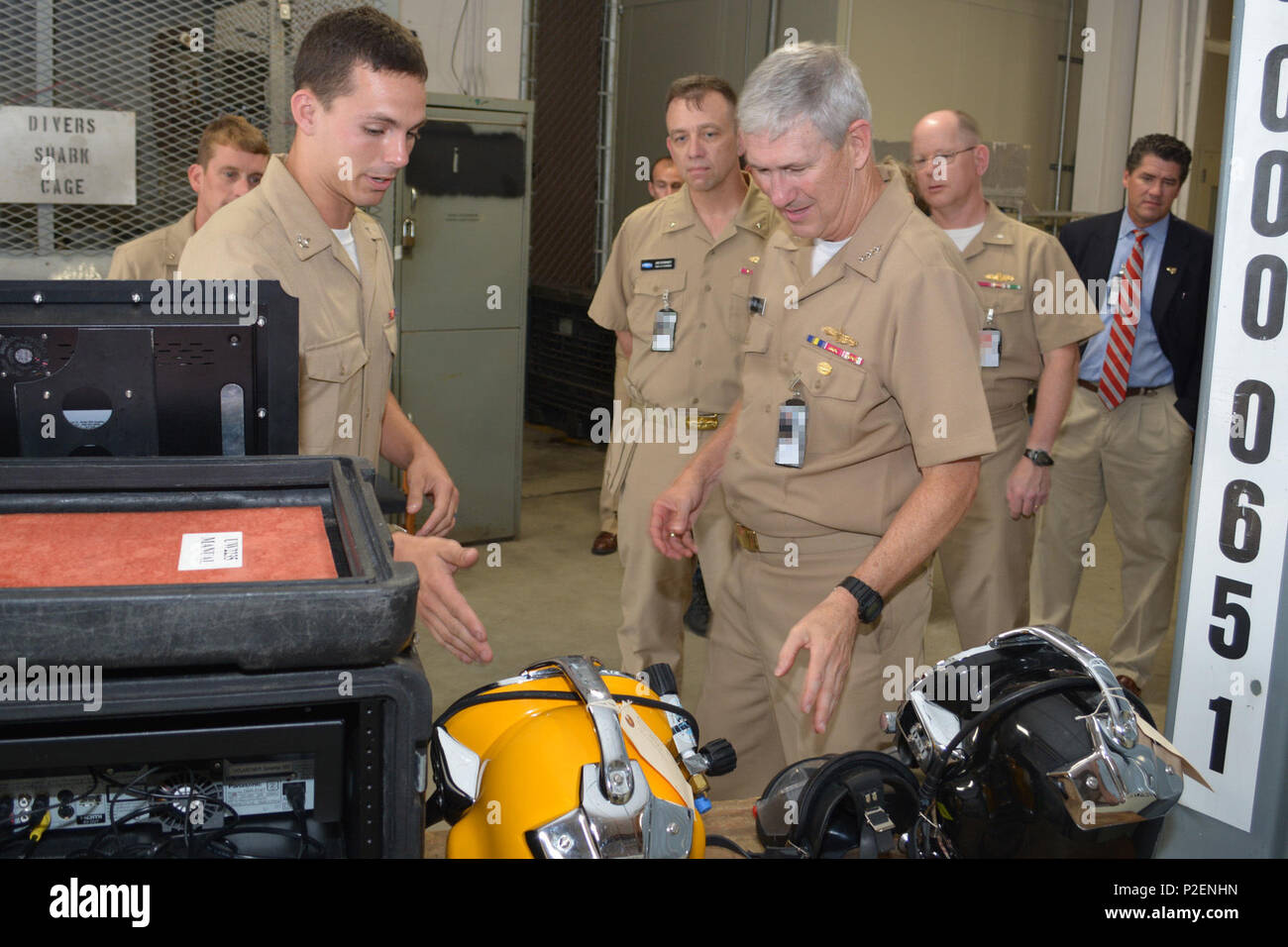 Navy Diver 3rd Class Mitchell Lafave explains the different gear used ...