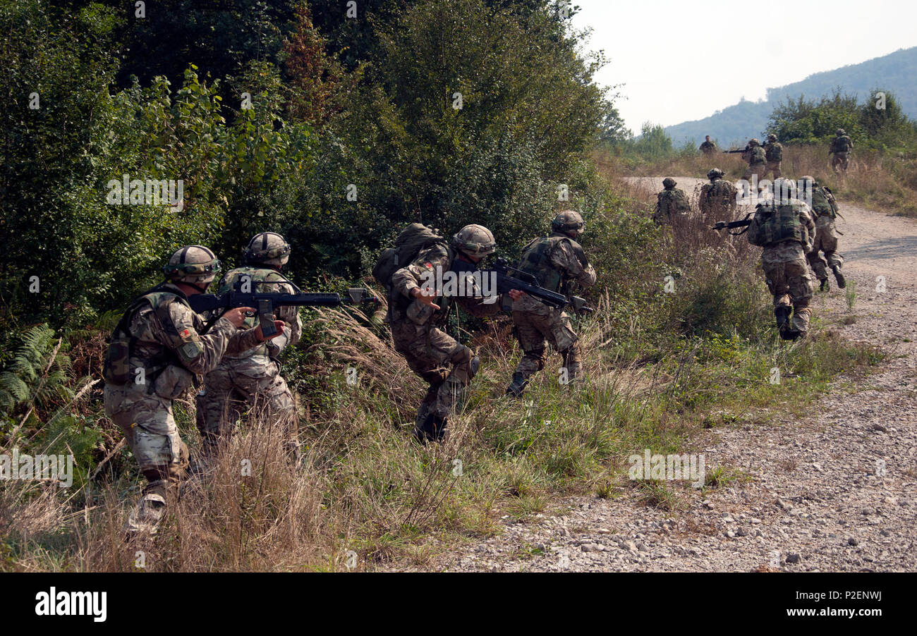 Montenegrin army soldiers from the 1st Infantry Unit, Montenegro Armed ...