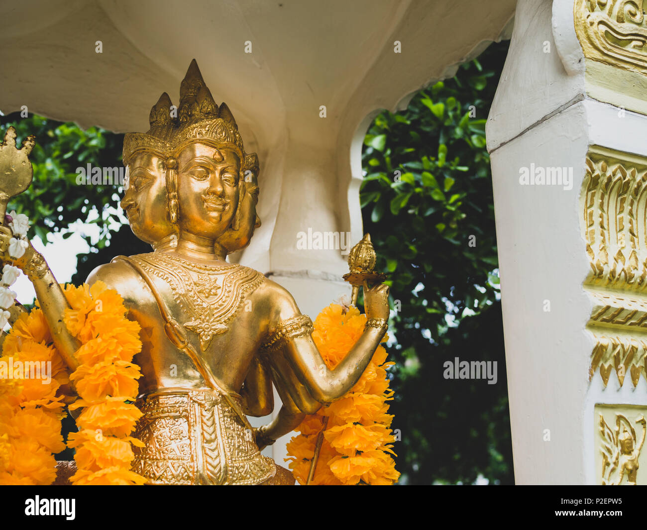 BANGKOK, THAILAND - June 9, 2018: Back Side of The Beautiful Golden ...