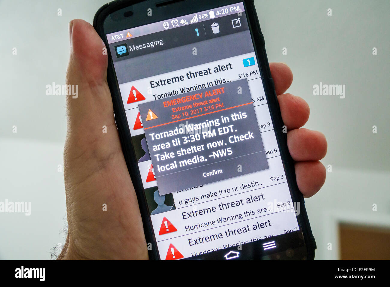 Smartphone Warning High Resolution Stock Photography and Images - Alamy