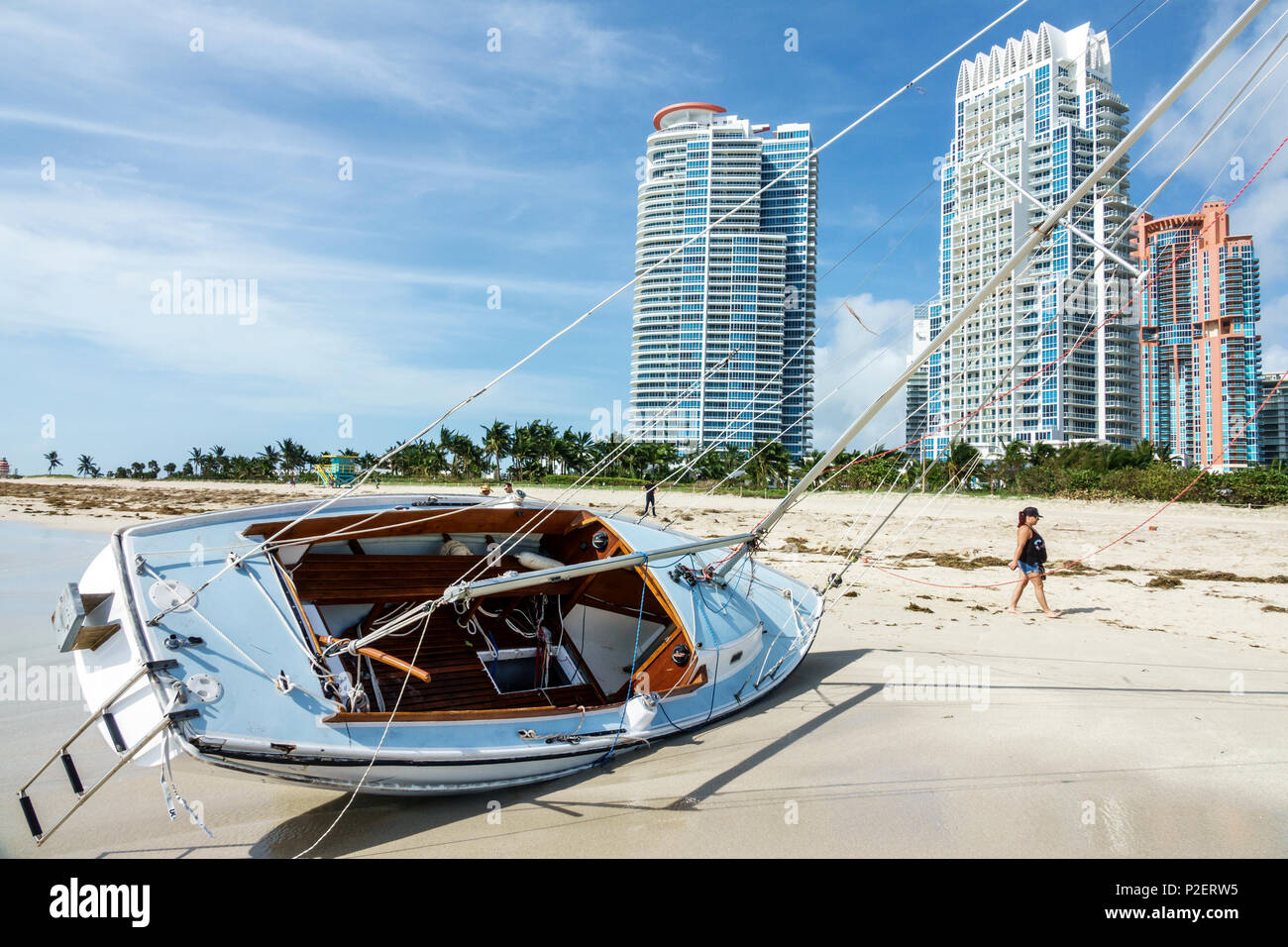 Miami Beach Florida,Hurricane Irma,damage,beached grounded damaged ...