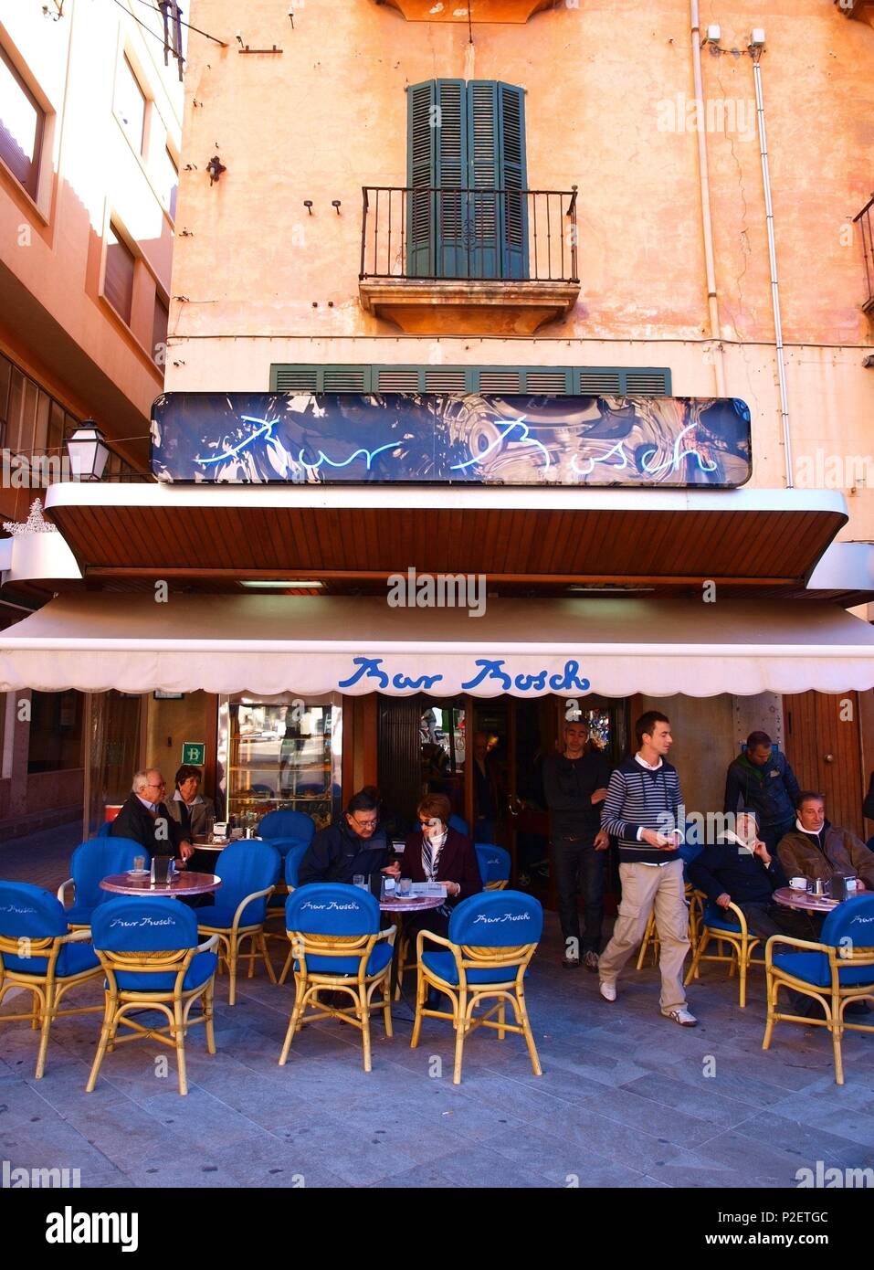 Bar Bosch, Plaza Juan Carlos I,Palma de Mallorca Stock Photo - Alamy