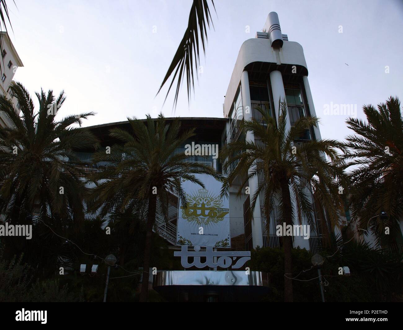 Discoteca Tito's. Situada en Paseo Maritimo, Palma de Mallorca Stock ...