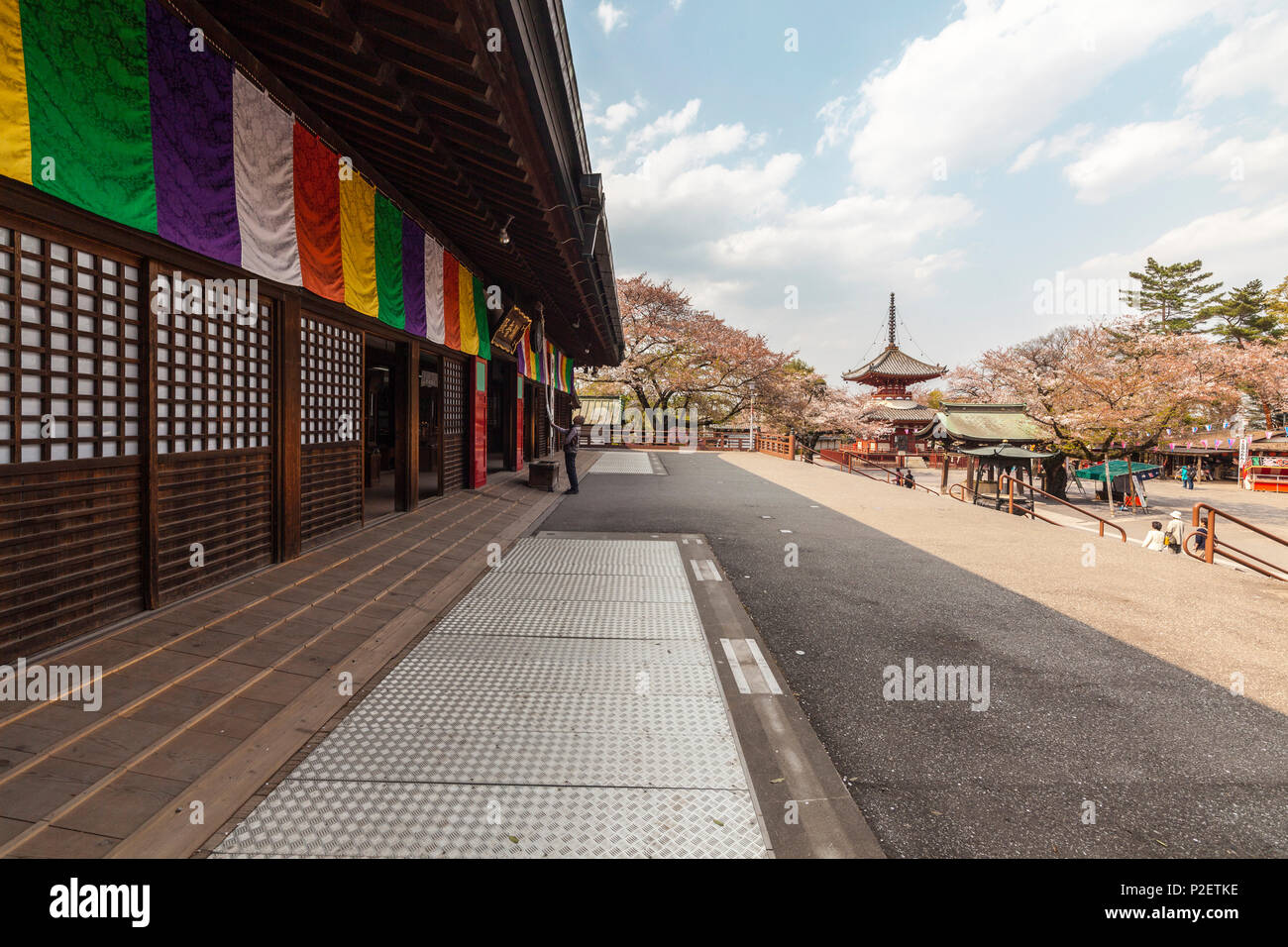 Cherry blossom and temple hi-res stock photography and images - Alamy