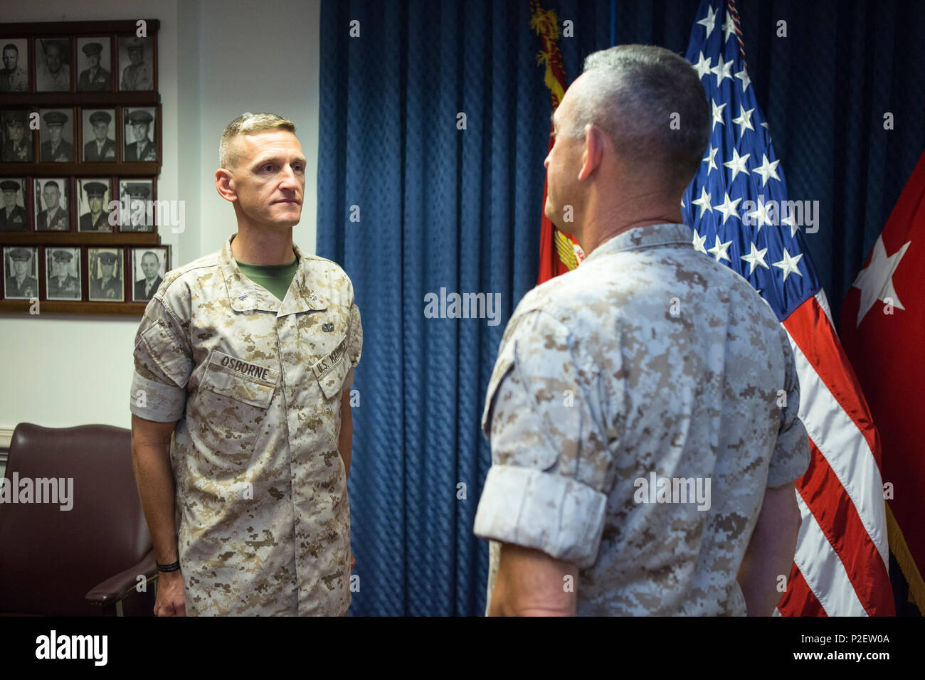 U.S. Marine Corps Lt. Col. John C. Osborne, assistant chief of staff G ...