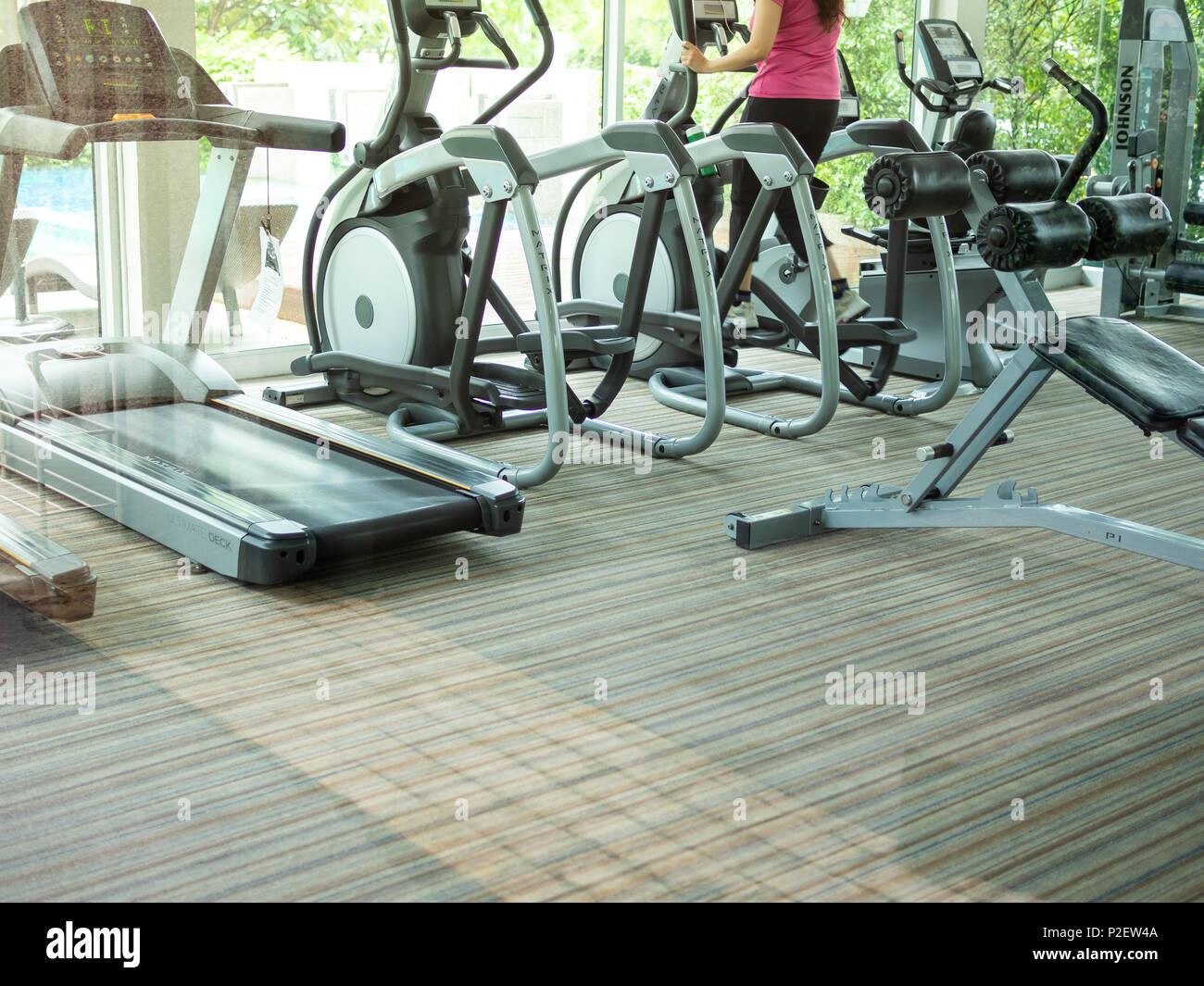 BANGKOK, THAILAND - June 9, 2018: Woman Exercising on The Xtrainer ...