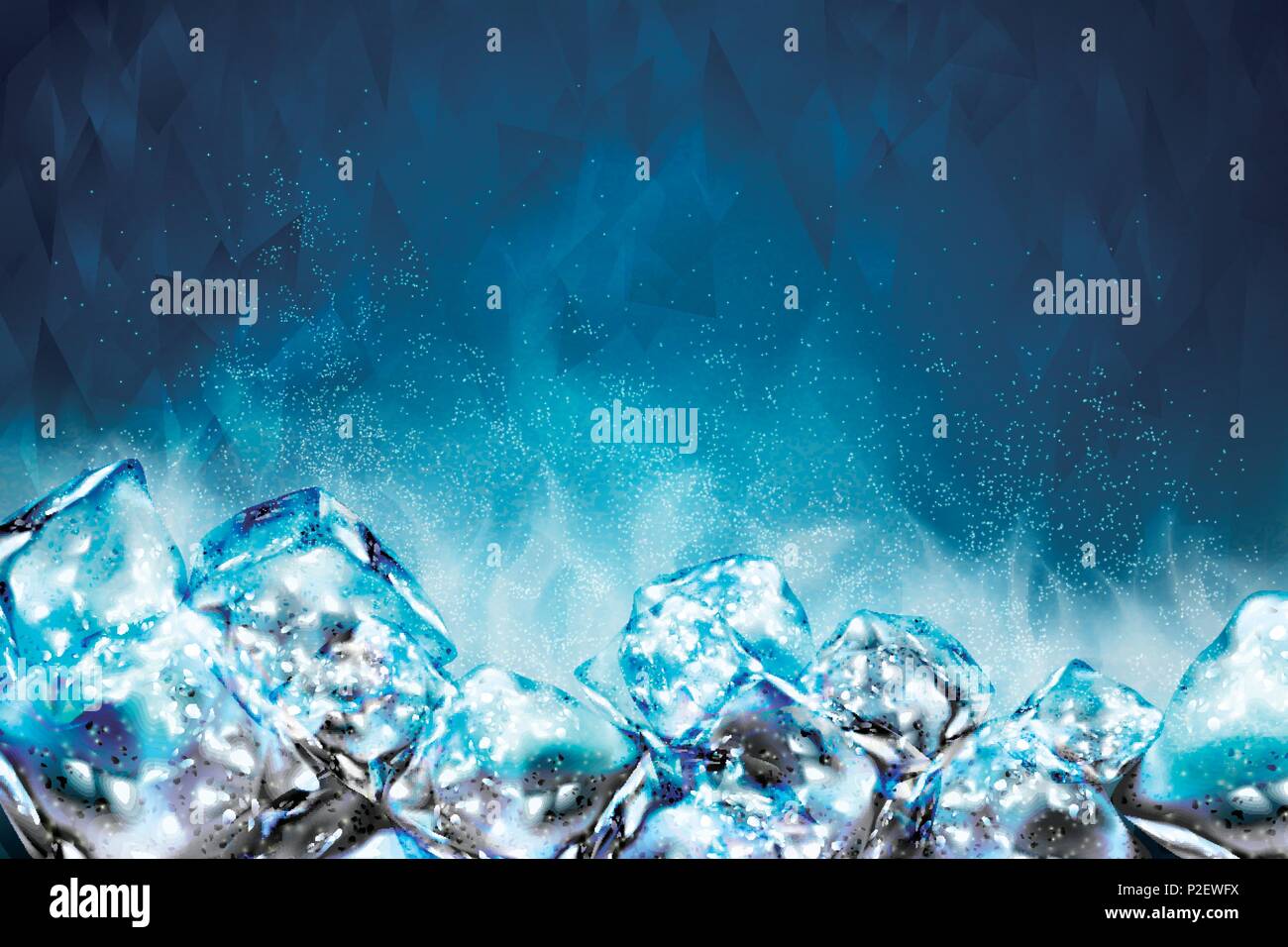 Blue cubes in abstract 3d Stock Vector Images - Alamy