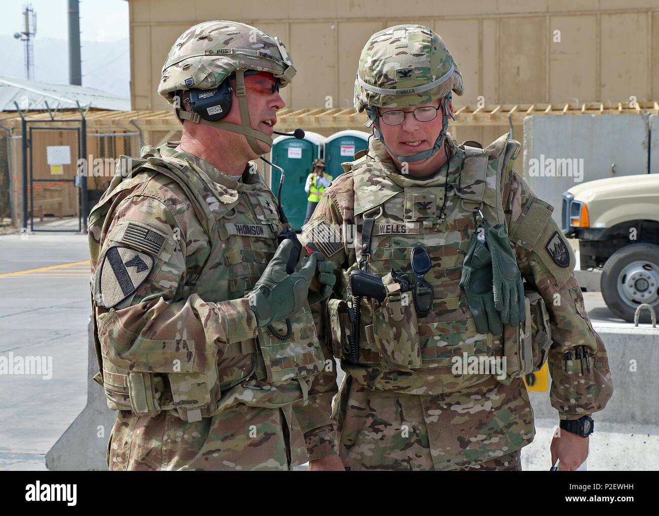 U.S. Army Maj. Gen. John Thomson (left), U.S. Forces-Afghanistan deputy ...
